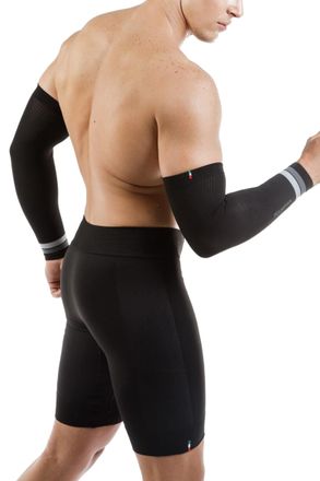 Relaxsan Sport 802 (Schwarz/Grau, L) Arm Sleeves Sport Kompression Arm Ärmel Unisex Herren Damen