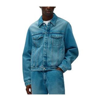 Arte Homme, Vestes, Bleu, Taille: L Circle Logo Jeans Jacket