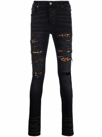 Amiri jean skinny MX1 &agrave; taille mi-haute - Noir