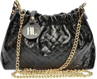 Anna Luchini Schwarz Rindsledertasche