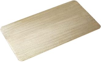 NKlaus Kerzenteller Aluminium Gold 30x16cm rechteckig Kerzenhalter Untersetzer Tablett Geb&uuml;rstet - Design 10433