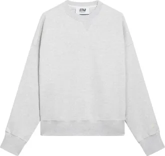 Golden Goose Femme, Sweatshirts et sweats &agrave; capuche, Gris, Taille: 40 FR Star Oversize Cropped Sweat &agrave; capuche