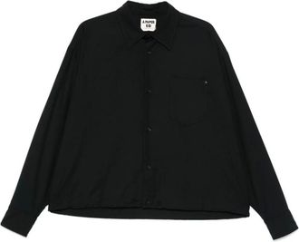 A Paper Kid Homme, Vestes, Noir, Taille: L Chemise boutonn&eacute;e