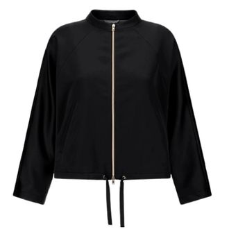 Herno Short Satin Jacket - - Jackets - Damen - Schwarzk - M