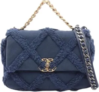 Chanel Pre-owned Sac bandouli&egrave;re en toile - Femme - Pre-owned - Bleu - Taille: ONE Size