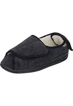 Manitu Home Mixte Unisex-Hausschuh Chaussons Bas, Noir (Schwarz 1), 42 EU