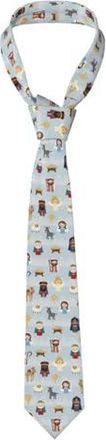 Generic Cravate Personnages De La Cr&egrave;che De No&euml;l Bleus Confortable Men Tie Tendance Cravates Homme Pour Mariage F&ecirc;te Accessoires