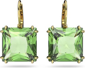 Swarovski Ohrringe - Millenia drop Square cut Gold-tone plated - Gr. unisize - in Gr&uuml;n - f&uuml;r Damen
