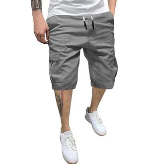Generic Shorts Et Bermudas Homme Respirant Jogging Bermuda Cargo Short Ete Baggy Short Cargo Fitness Sport avec Poches Sportswear Grande Taille L&eacute;ger Conforta