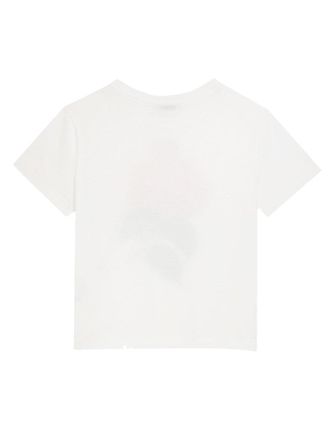 Dolce & Gabbana Logo-Embroidered Floral Print T-Shirt - White