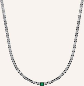 VEYNOU Veynou Halskette Eden Oasis Aus 14 Karat Weißgold Und 1,50ct. Smaragd silber