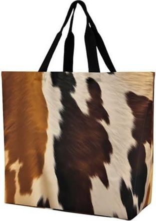 Generic Peau De Vache Abstraite Sac Cabas L&eacute;ger Tote Bag Grand Sac Fourre Tout Pour Gym Voyage Quotidienne