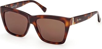 Max Mara Rechteckige Sonnenbrille - - Accessories - unisex - Braun - 54 MM