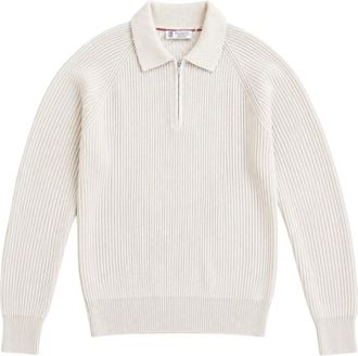 Brunello Cucinelli Homme, Tops, Beige, Taille: L Polo C Zip
