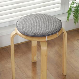 Generic Esszimmerstuhlkissen, rund, 40 cm (16 Zoll), aus atmungsaktivem Rattan. rutschfeste Unterseite, mit Druckknopfb&auml;ndern f&uuml;r Garten, Terrasse und Restaur