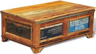 vidaXL Couchtisch mit Stauraum Vintage Altholz Vidaxl
