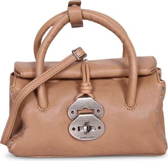 Zanellato Femme, Sacs, Beige, Taille: ONE Size Anses sup&eacute;rieures en cuir, fermoir