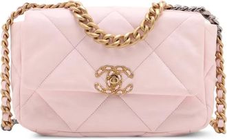 Chanel 2021-2025 Medium Lambskin 19 Flap satchel - Rosa