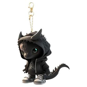 Generico Keetchain Squelette Pendentif Squelette Porte-cl&eacute;s pour Femmes Hommes Creative Motorcycle Automobile Crand Chain Pendentif pour Amis, argent, Fare rif