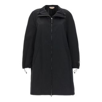 Marni Gathered Taffeta Parka - - Coats - Damen - Schwarzk - XS