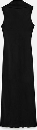 Arket Flie&szlig;endes Kleid Mit Schalkragen -Schwarz