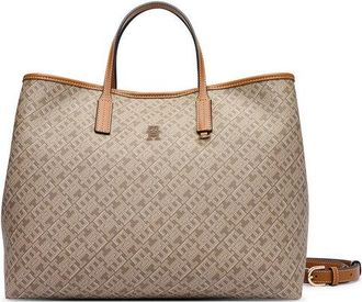 Tommy Hilfiger Handtasche Th Monoplay Satchel AW0AW19173 Beige