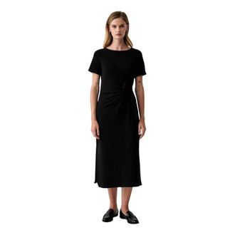 DKNY Gerader Strick-Midikleid - - Dresses - Damen - Schwarzk - XL
