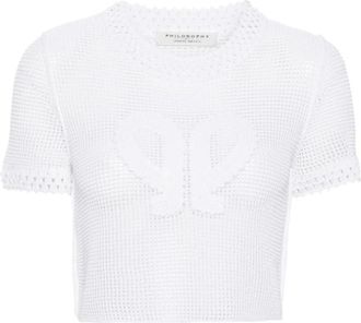 Philosophy di Lorenzo Serafini Femme, Tops, Blanc, Taille: 40 FR T-Chemises