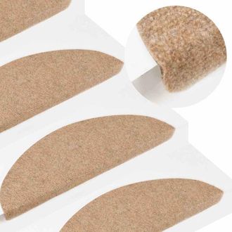 vidaXL Stufenmatten Selbstklebend 30 Stk. Beige 56x17x3 cm vidaXL