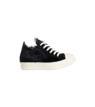 Rick Owens Low-Top Sneaker - Low black Fur Sneaker - Gr. 39,5 (EU) - in Schwarz - für Damen