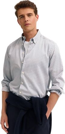 Bugatti Herren Hemd Langarm Button-Down-Kragen Baumwolle