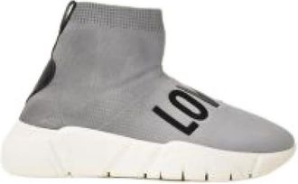 Moschino Femme, Chaussures, Gris, Taille: 38 EU Chaussures Plates &agrave; Lacets