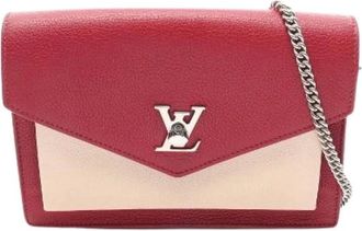 Louis Vuitton Pre-owned Pochette Lockme Chain Leather Shoulder Bag - Femme - Pre-owned - Rouge - Taille: ONE Size