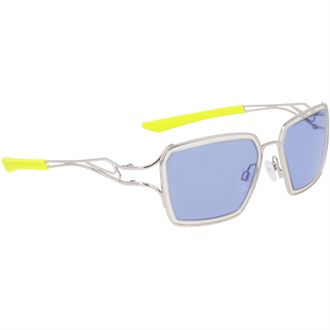 Nike Prisma-Sonnenbrille f&uuml;r Herren/Damen Unisex, Quadratisch (Silber/Blau/Gelb)