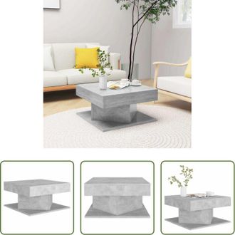 vidaXL Betonfarbe - Couchtisch Betongrau 57x57x30 cm Holzwerkstoff