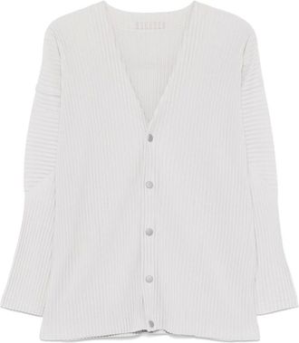 Issey Miyake Homme, Pulls, Gris, Taille: XL Cardigan Boutonn&eacute;