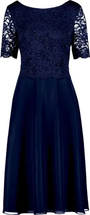 Vera Mont Cocktailkleid VERA MONT Damen mit Spitze, Damen, Gr. 36, Normalgr&ouml;&szlig;en, blau (night sky), Obermaterial: 100% Polyester. Futter: 100% Polyester, ausgest