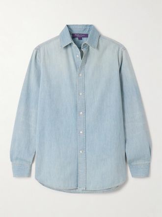 Ralph Lauren Collection Chemise En Chambray De Coton Adrien - Bleu