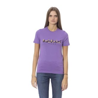 Baldinini Crew Neck T-Shirt - Femme - Tops - Violet - Taille: 38 FR