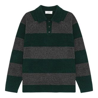 Les Deux Gestreiftes Melange-Strickpolo - - Knitwear - Herren - Mehrfarbig - XL