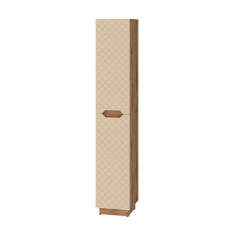 Vicco Badschrank Lotta, Eiche/Kaschmir mit Kachelstruktur, 33 x 186 cm mit 2 T&uuml;ren