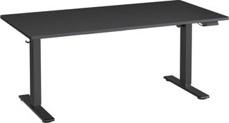 Vasagle Bureau Assis-debout, R&eacute;glable en hauteur, 160 x 80 cm, avec Port USB-C, Fonction M&eacute;moire 3 Hauteurs, Couelur Noir