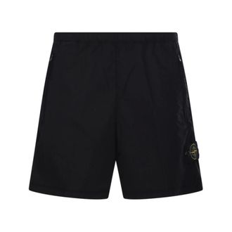 Stone Island Homme, Shorts, Noir, Taille: W30 Bermuda Ample &agrave; Jambe Large