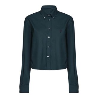 Ami Femme, Blouses et Chemises, Vert, Taille: 34 FR Chemise Courte