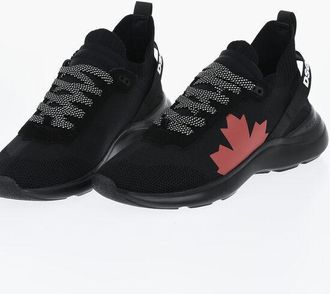 Dsquared2 Technical Fabric FLY Low-Top Sneakers with Contrasting Detai size 46