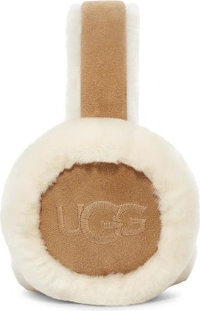 UGG Cache-oreilles Brod&eacute;s en Peau de Mouton - Femme - Accessoires - Brun - Taille: ONE Size