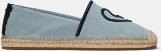 Kate Spade New York Kate Spade Gwen Heart Spade Espadrille Flachschuh f&uuml;r Frauen in Hellblau/Blazerblau, Gr&ouml;&szlig;e: 41 | Denim