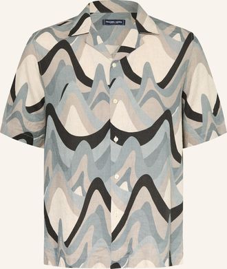 Frescobol Carioca Frescobol Carioca Resorthemd Roberto Relaxed Fit Aus Leinen blau