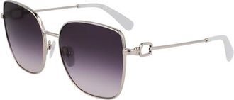 Longchamp Lunettes de Soleil LO177S N 042 SILVER/GRADIENT BLUE 58/17/140 Femme