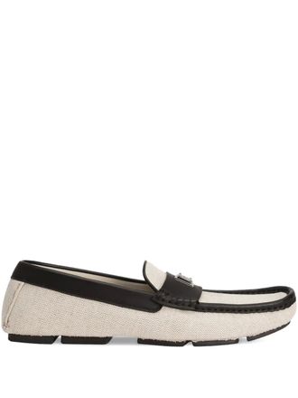 Dolce & Gabbana mocassins à plaque logo - Tons neutres